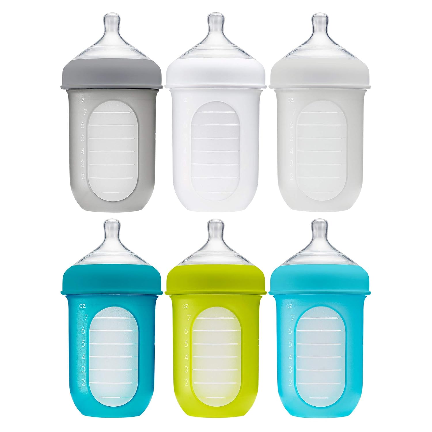 Amazon.com : Boon, NURSH Reusable Silicone Pouch Baby Bottles for Air ...