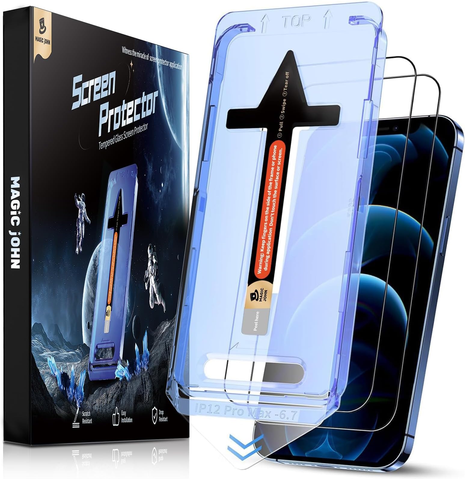 Amazon.com: MAGIC JOHN 2 Pack for iPhone 15 Pro Max 6.7 inch Privacy ...