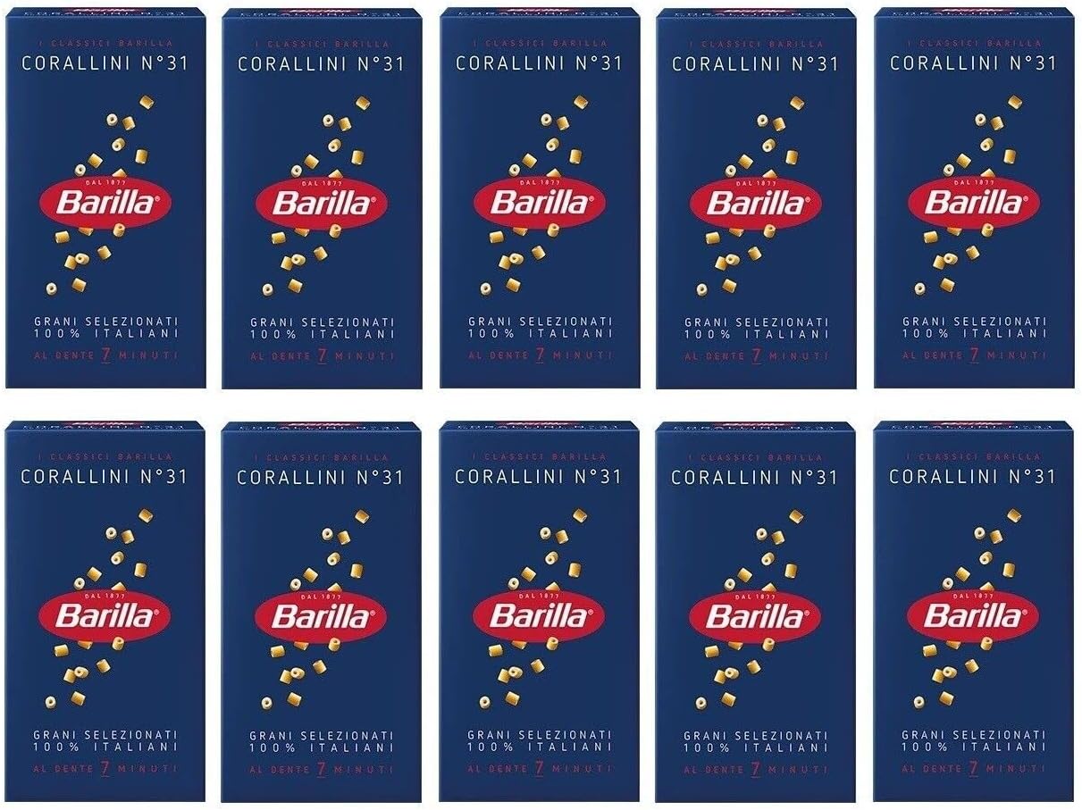 10x Barilla Corallini Italian Pasta No. 31. 500 g : Amazon.it ...