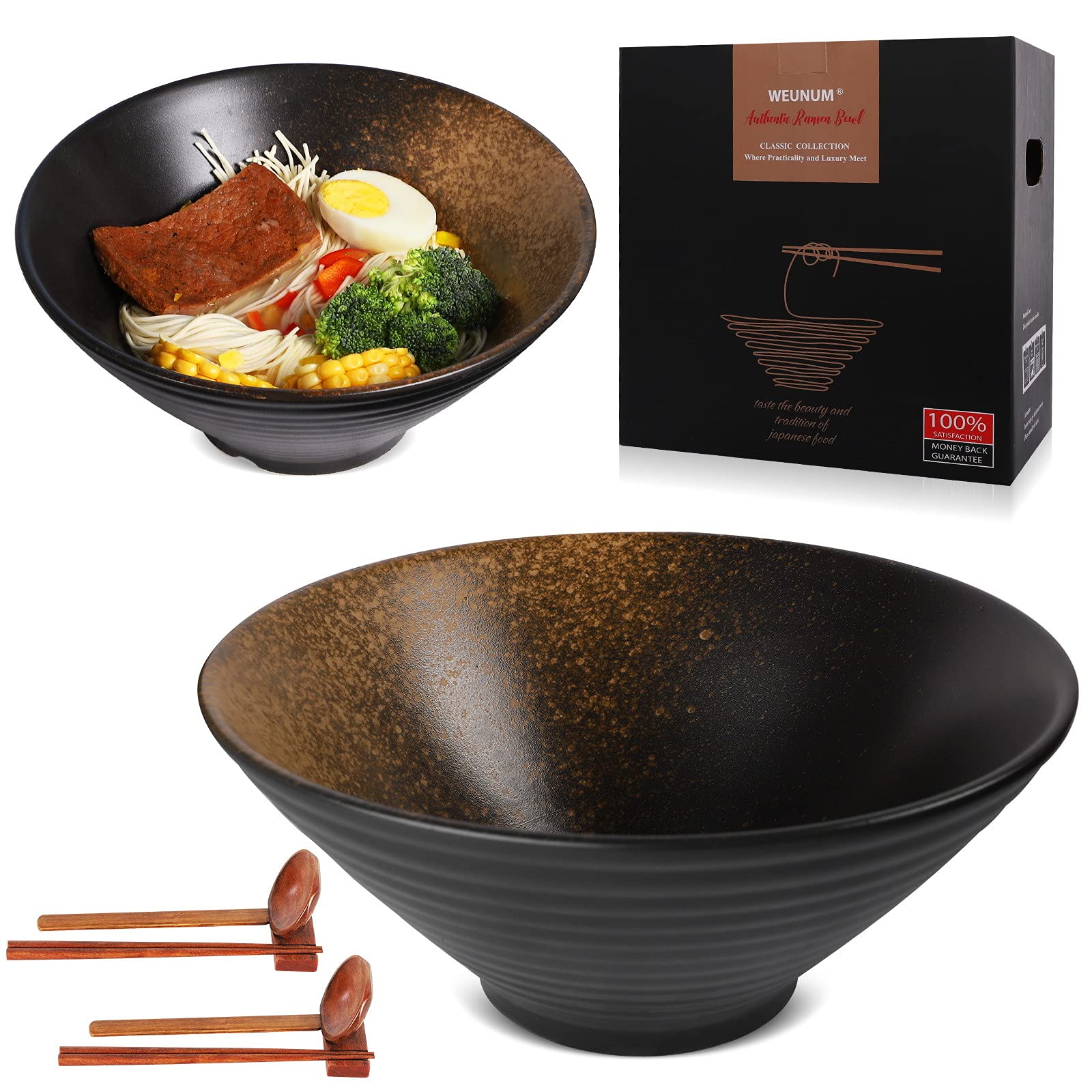 Ceramic Japanese Ramen Noodle Soup Bowl 2 Sets 8 Piece | Desertcart OMAN