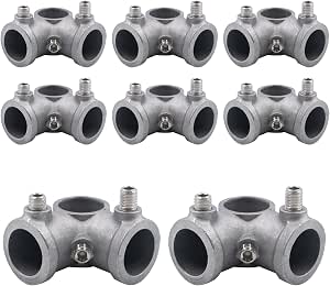 Amazon.com: 8 PCS 1/2'' Pipe Fittings 3-Way Side Outlet Elbow, Aluminum ...