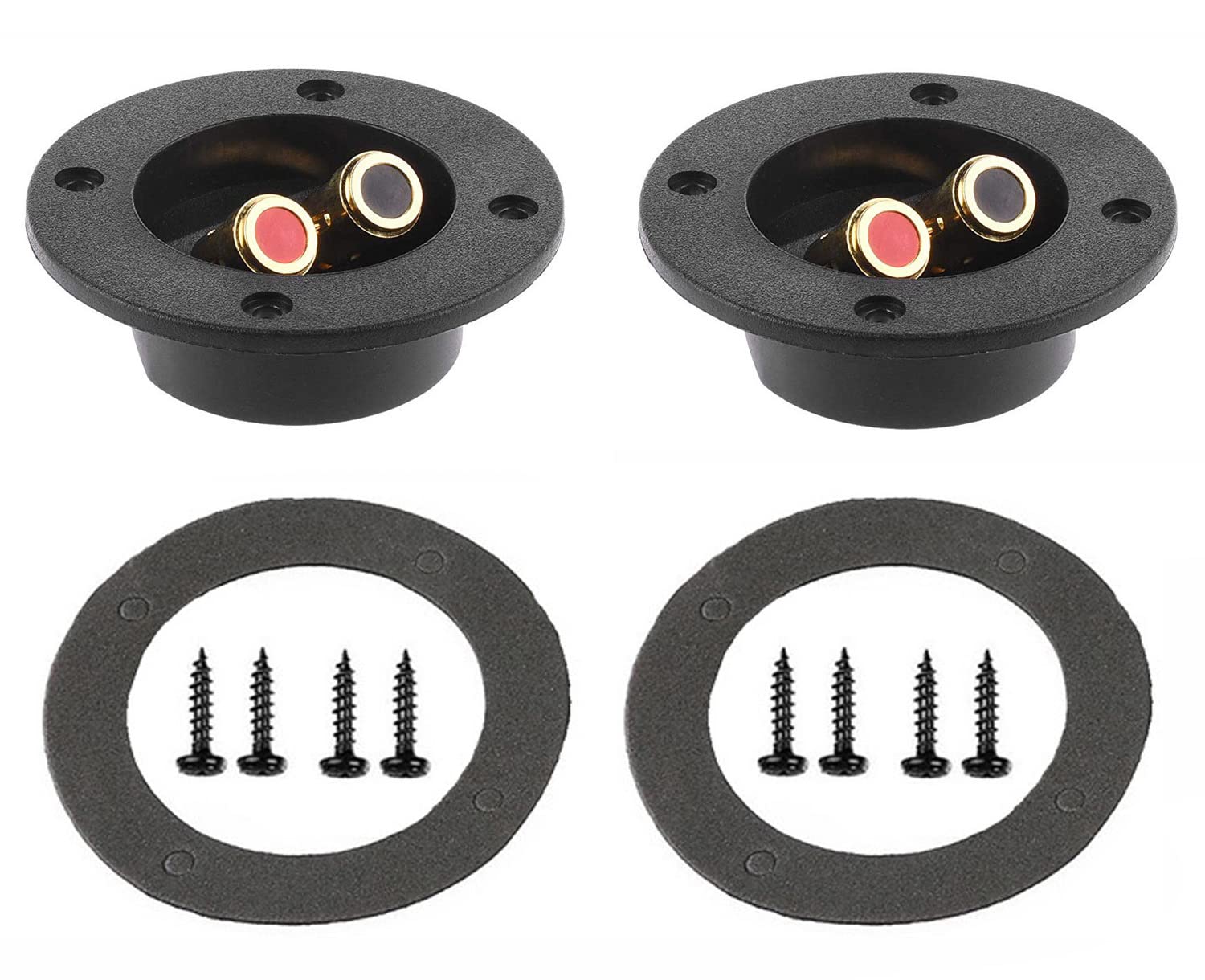 Amazon.com: BlueMart 3-'' Double Binding Round Gold Plate Push Spring ...