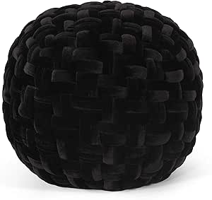 Amazon.com: Christopher Knight Home Negley Pouf, Black : Home & Kitchen