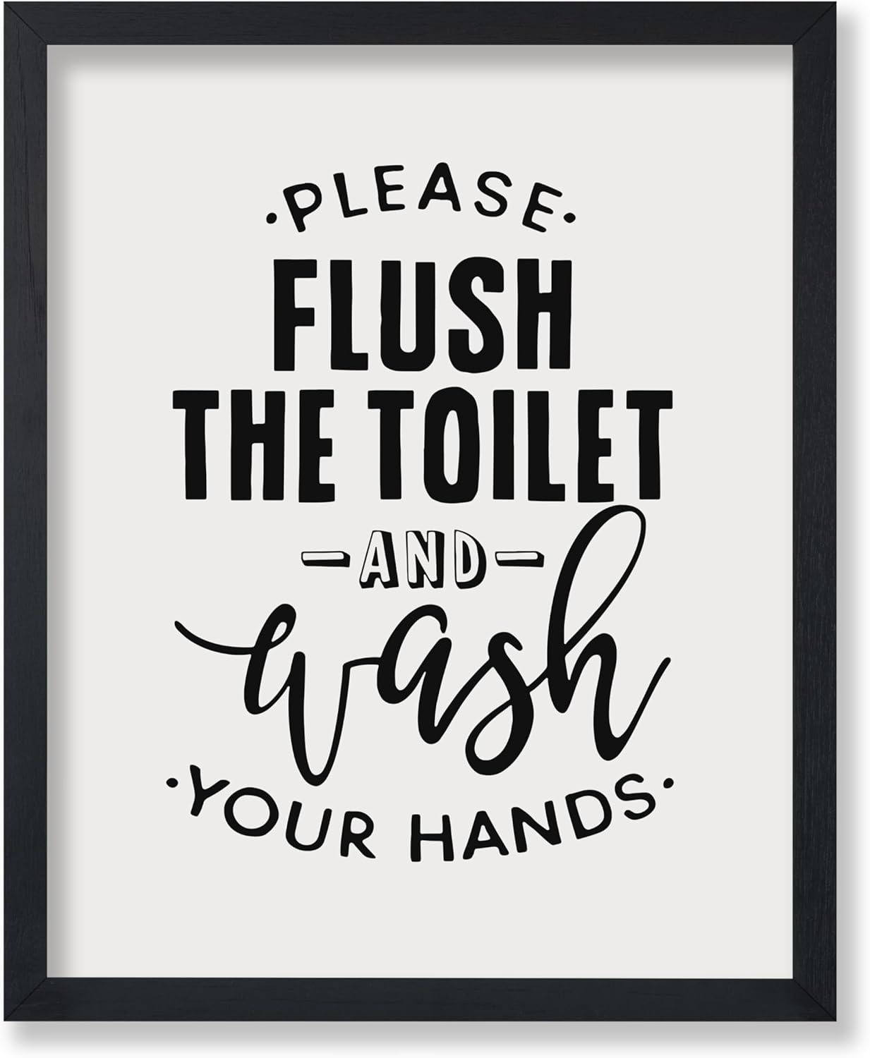 Amazon.com: Poster Master Please Flush The Toilet And Wash Your Hands ...