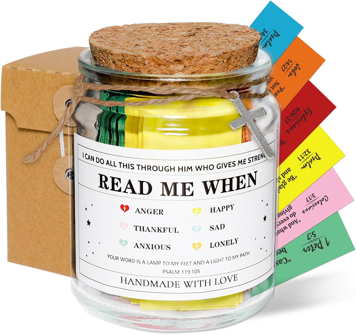 Amazon.com: MSEHKM 96 Bible Verses in Jars,Read Me When Bible Verses ...