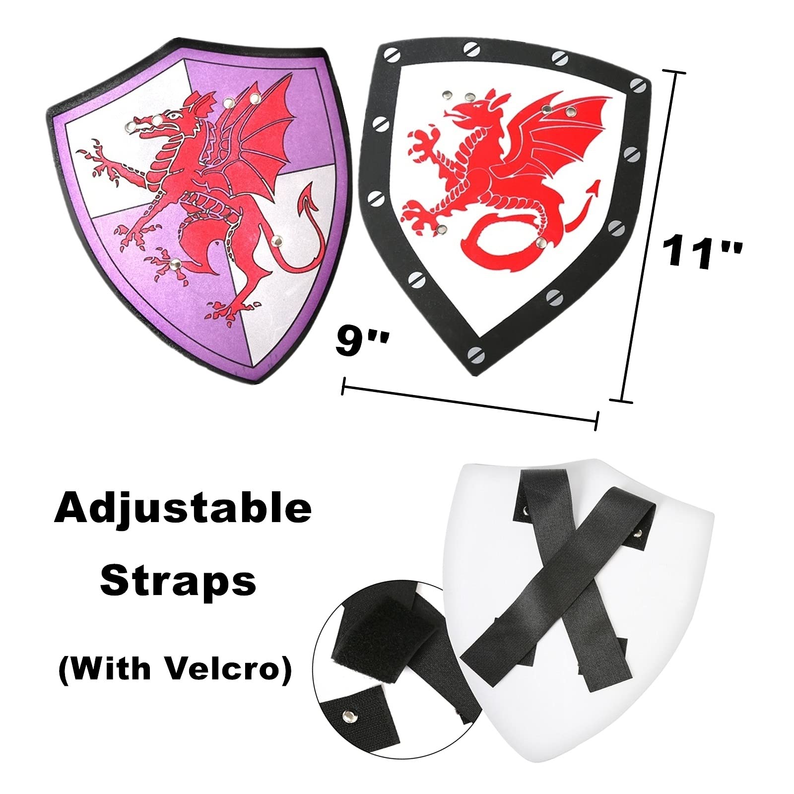 OUFOTAT 10 Piece Foam Sword Shield Toy Set for Kids Pretend Play ...