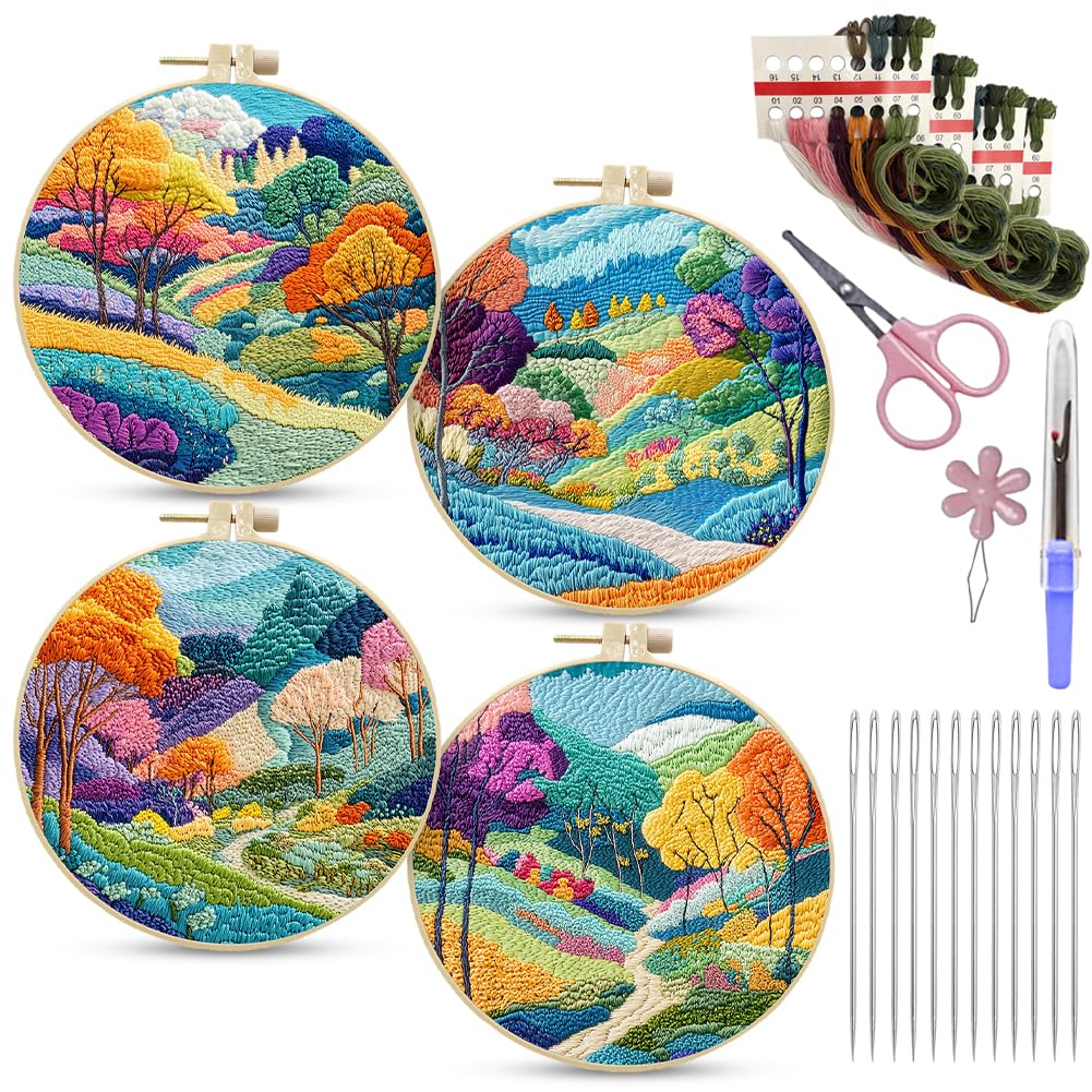 Amazon.com: Zcargel Cross Stitch Kits for Adults Complete DIY ...