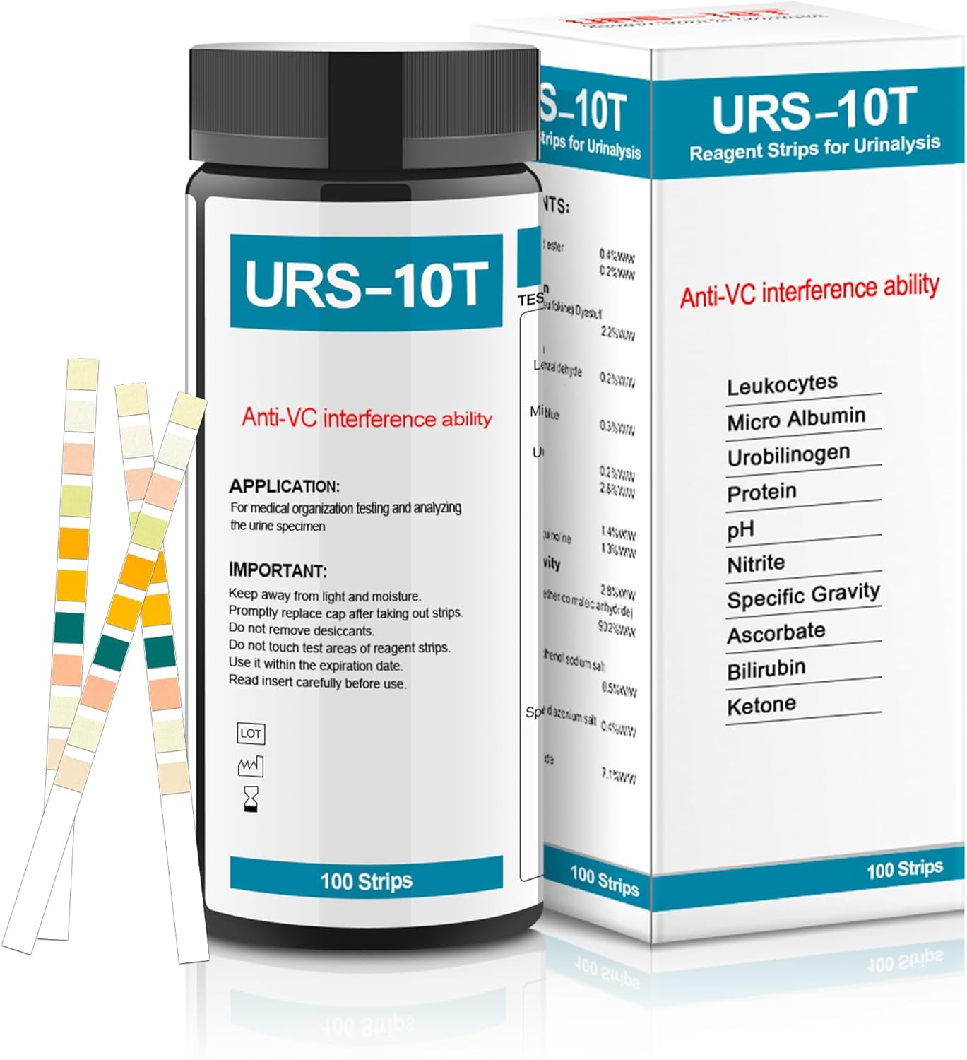 Amazon.com: Urine Test Strips URS 10-in-1,10 Parameters UTI Test Strips ...