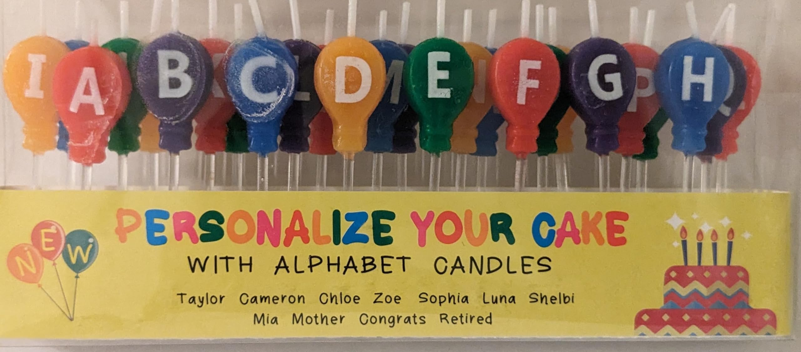 Amazon.com: Personalize with Unique Balloon Birthday Candles | Spell ...