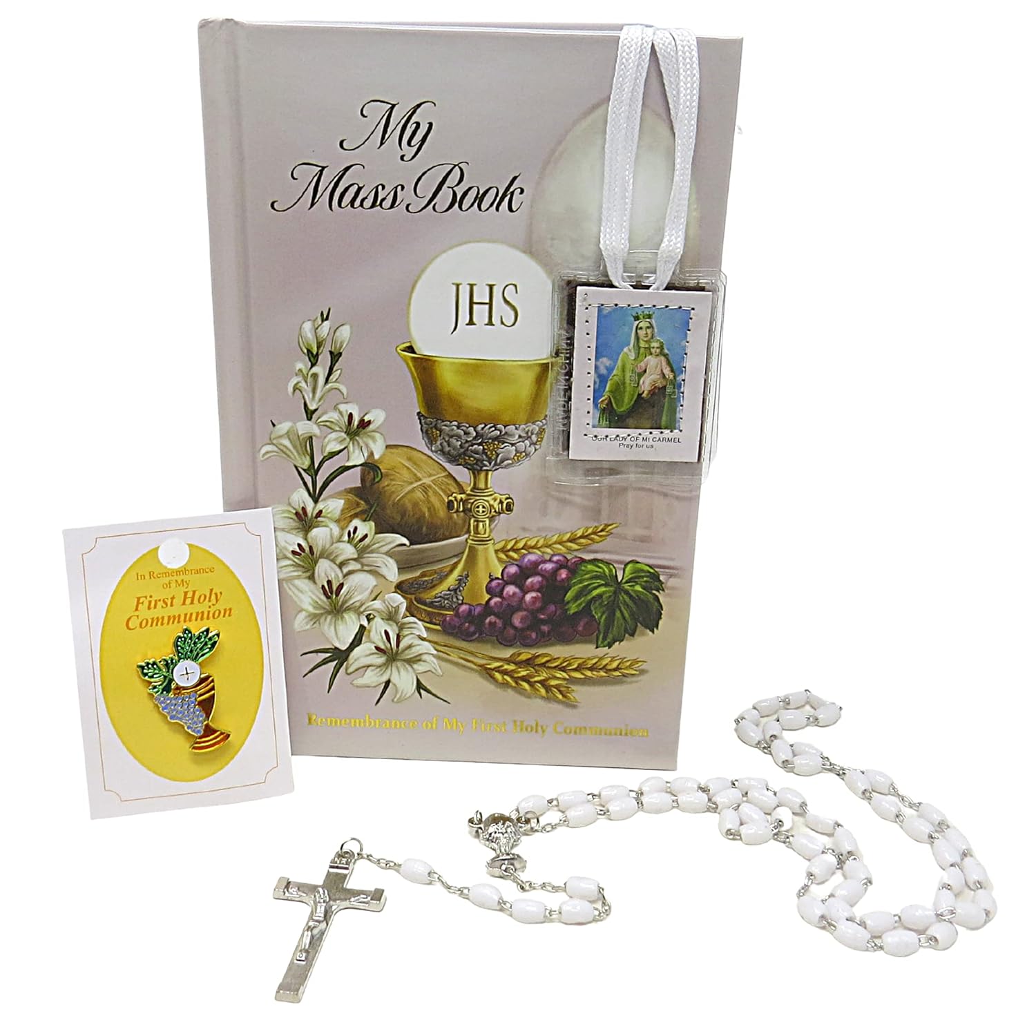 My First Holy Communion Gift Set, Bundle Includes Mass Book, Scapular ...