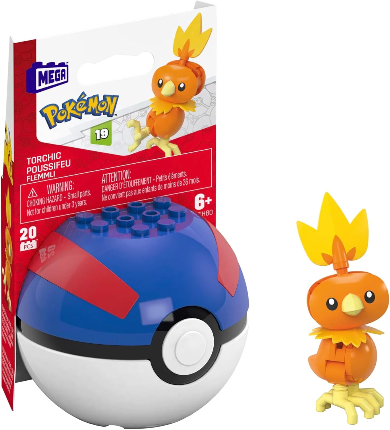 Amazon.com: Pokemon Torchic Building Set by MEGA : Toys & Games