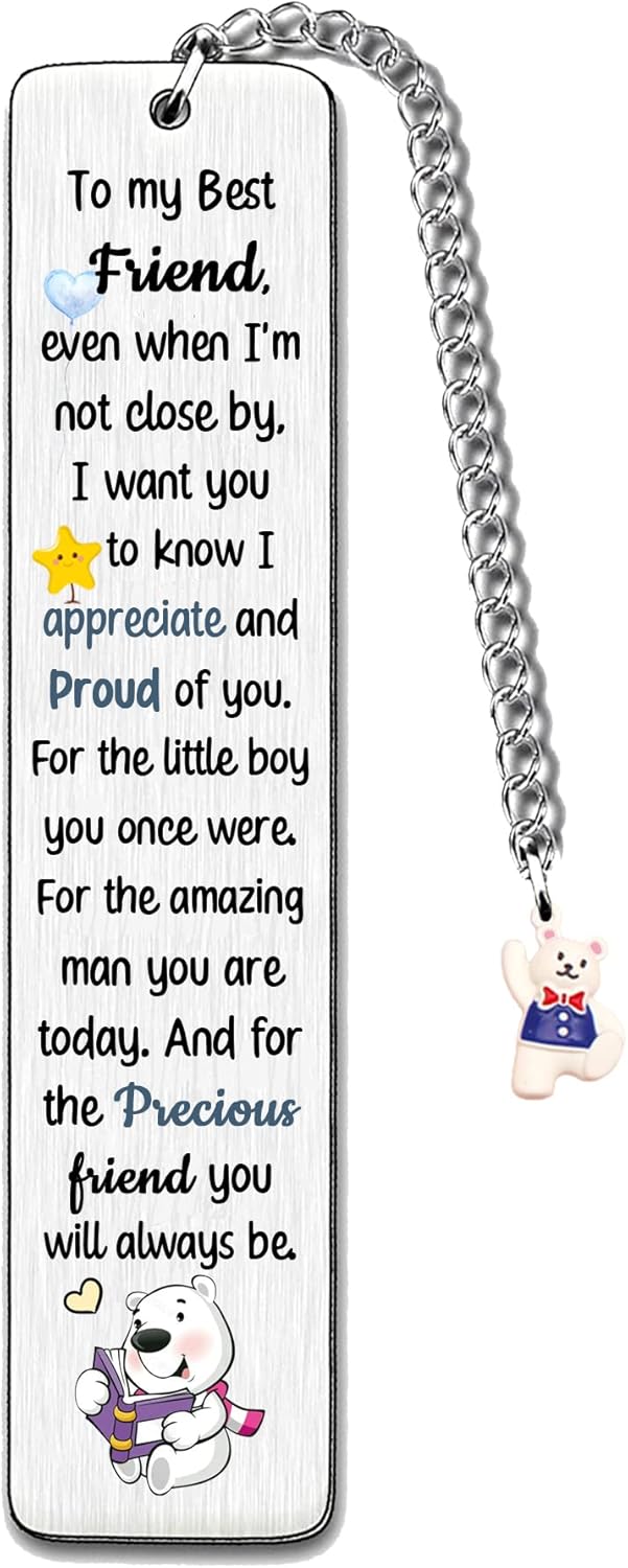 Best Friend Bookmarks for Man Teens Christmas Graduation Farewell ...