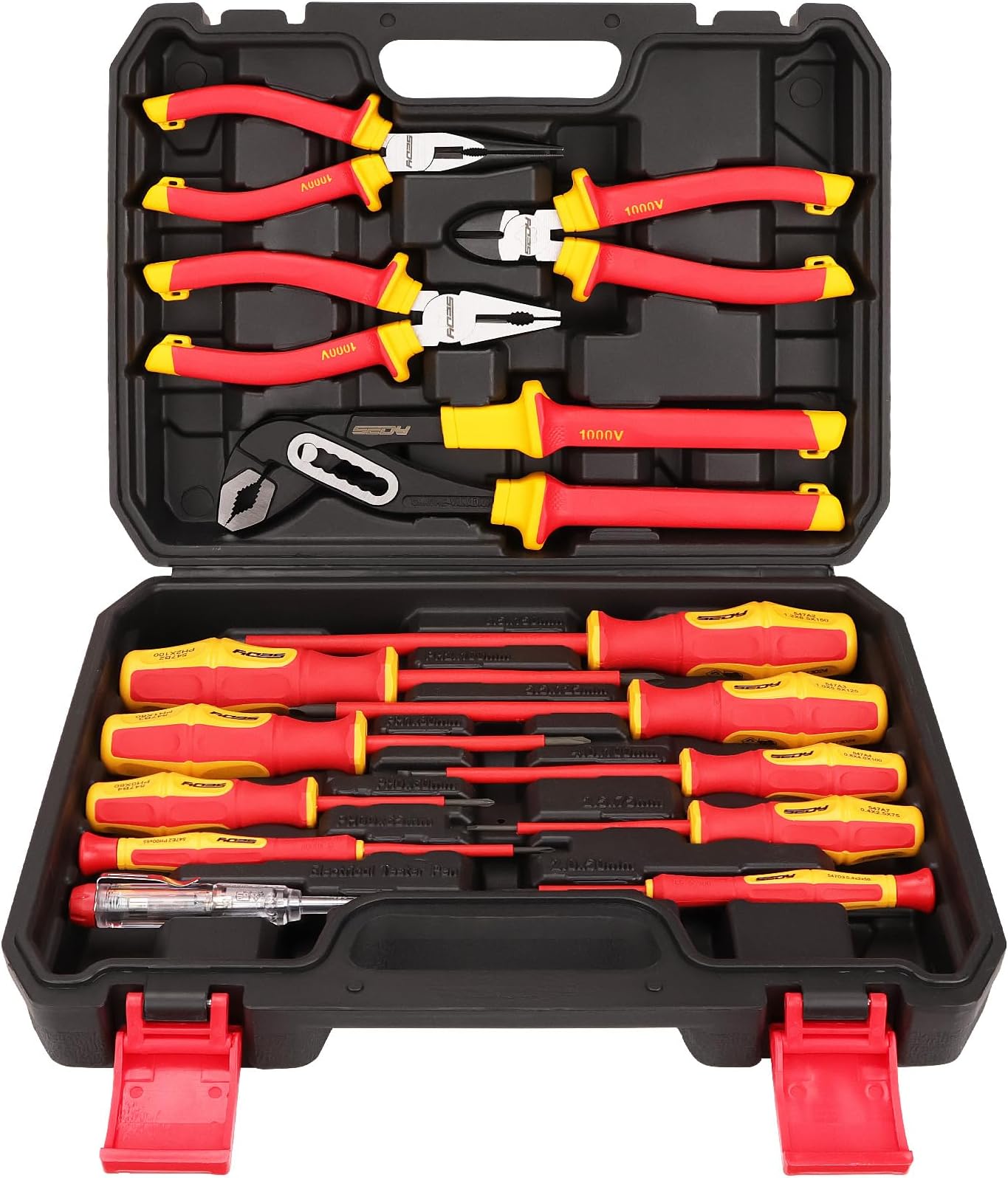 Amazon.com: Insulated Screwdriver & Pliers Set: 14-Piece VDE Insulated ...