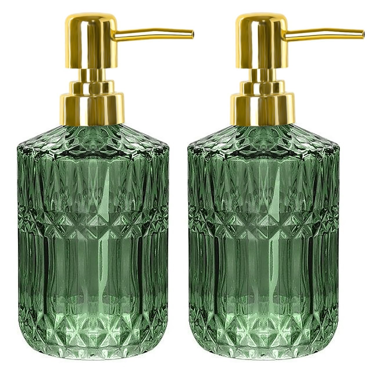 Amazon.com: 2 Pack Green Soap Dispensers with ABS Plastic Pump ...