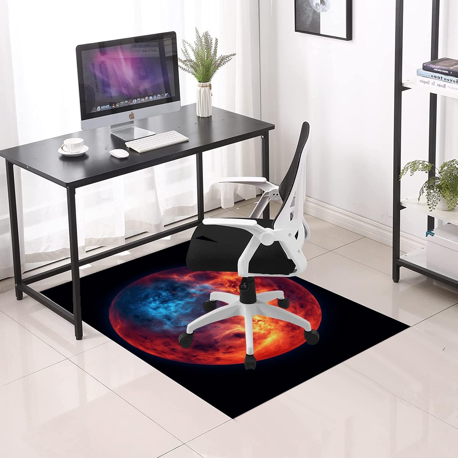 Amazon.com: Planet Office Gaming Chair Mat 35.43"x47.24" Computer Chair ...