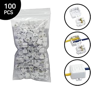 AlphaO Quick Splice Snap Wire Connector - Self-Stripping Electrical ...