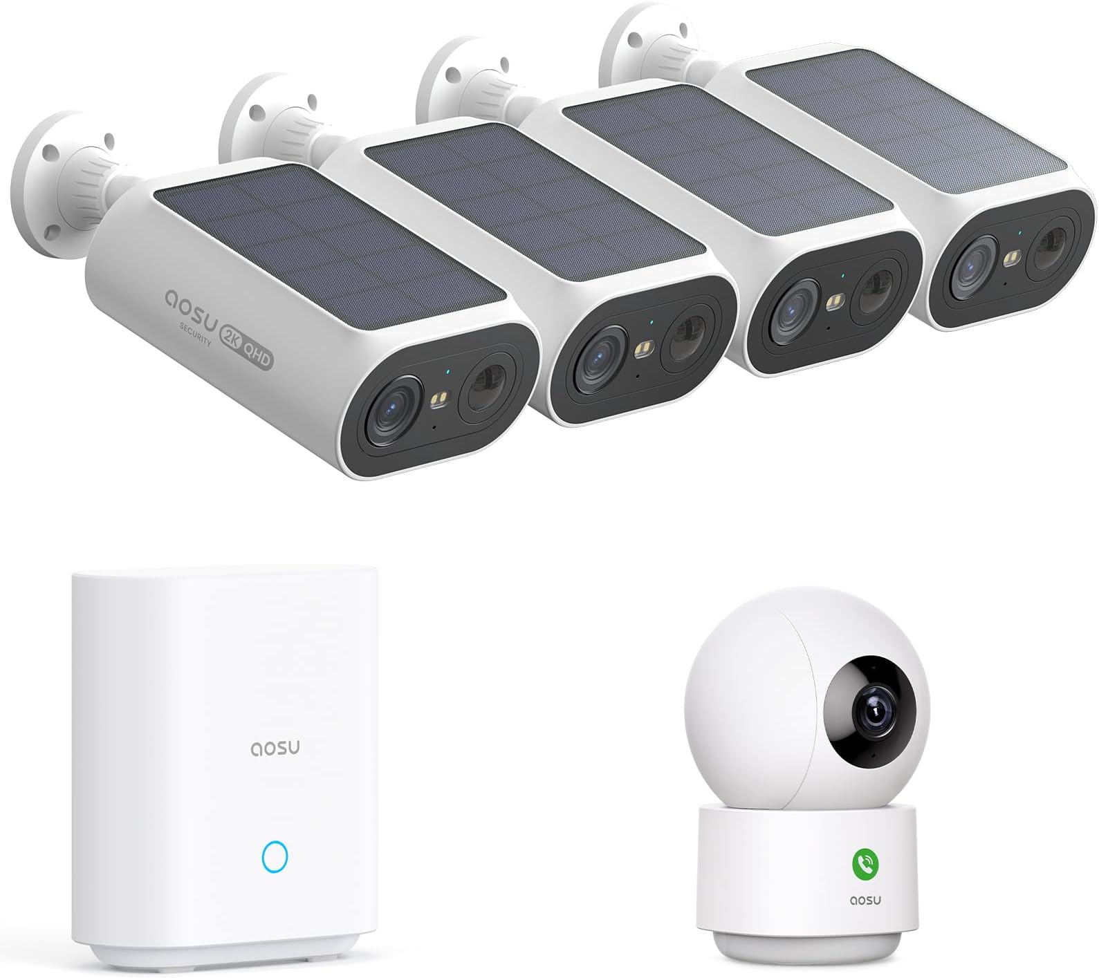 Amazon.com : AOSU Wireless Outdoor/Indoor Security Cameras for Home ...