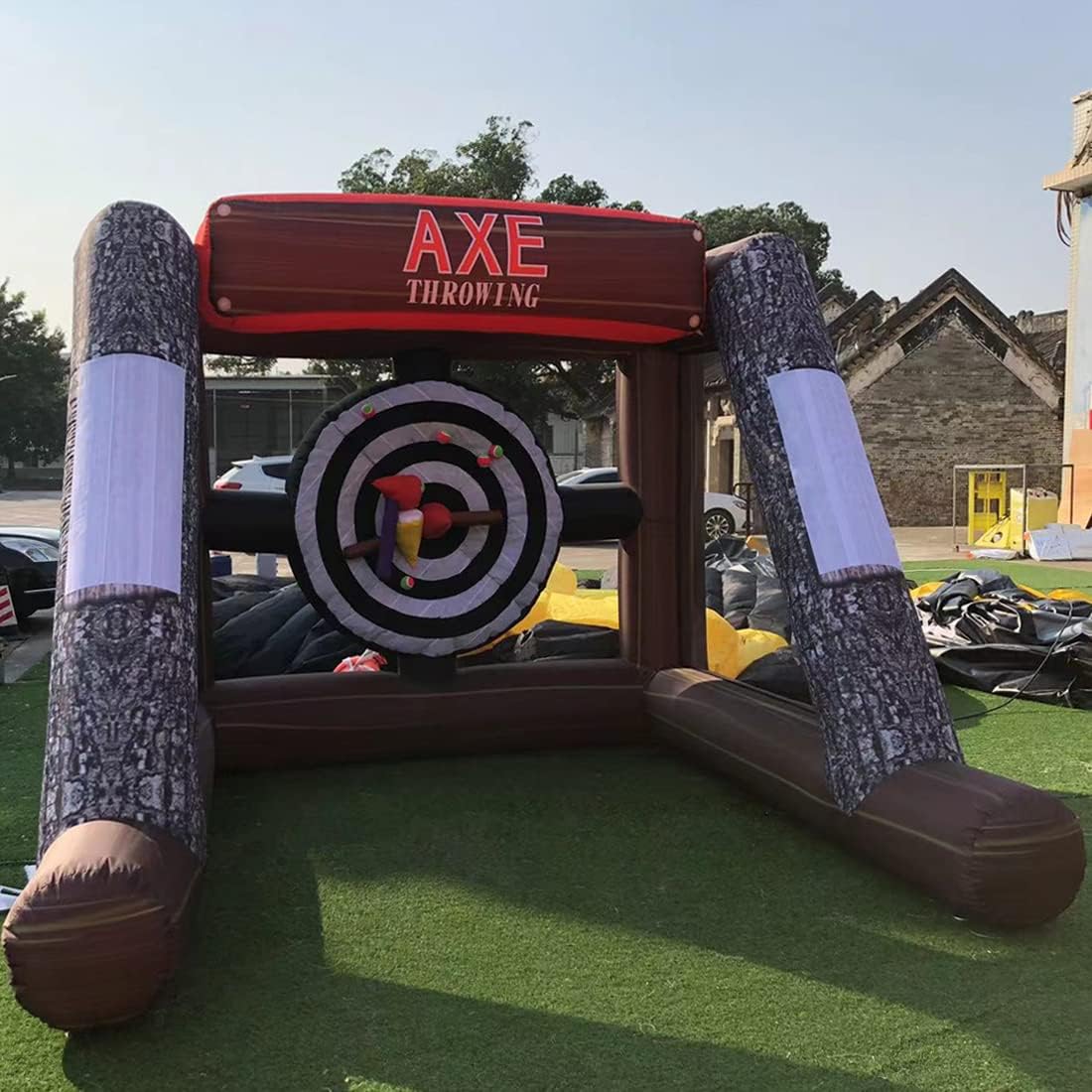 Vinfgoes Inflatable Axe Throwing + Inflatable Ball Toss Target Dart ...
