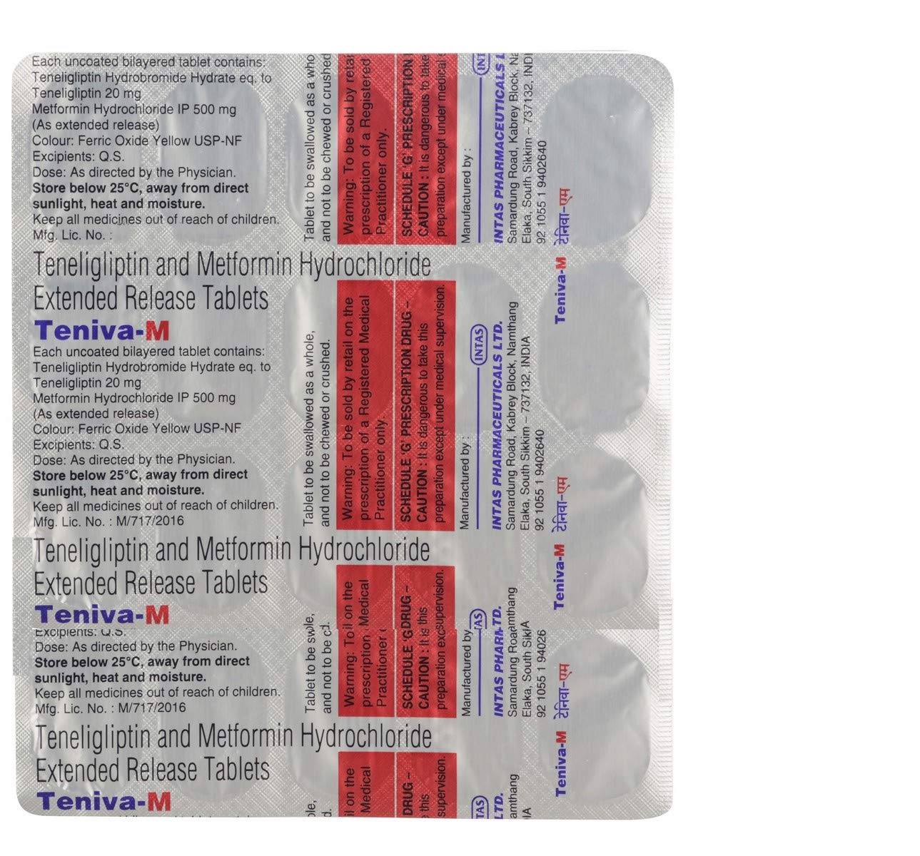 Teniva-M - Strip of 20 Tablets : Amazon.in: Health & Personal Care