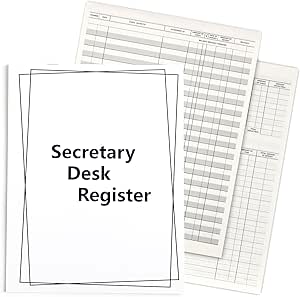 Amazon.com : Checkbook Transaction Register 6.4 * 8.25inch Secretary ...