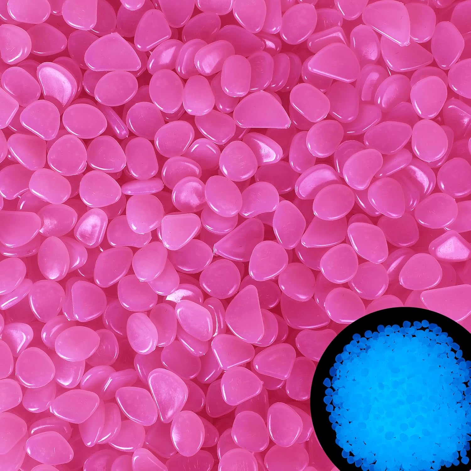 Amazon.com: 500pc Glowing Rocks for Outdoor Decor Luminous Stones ...