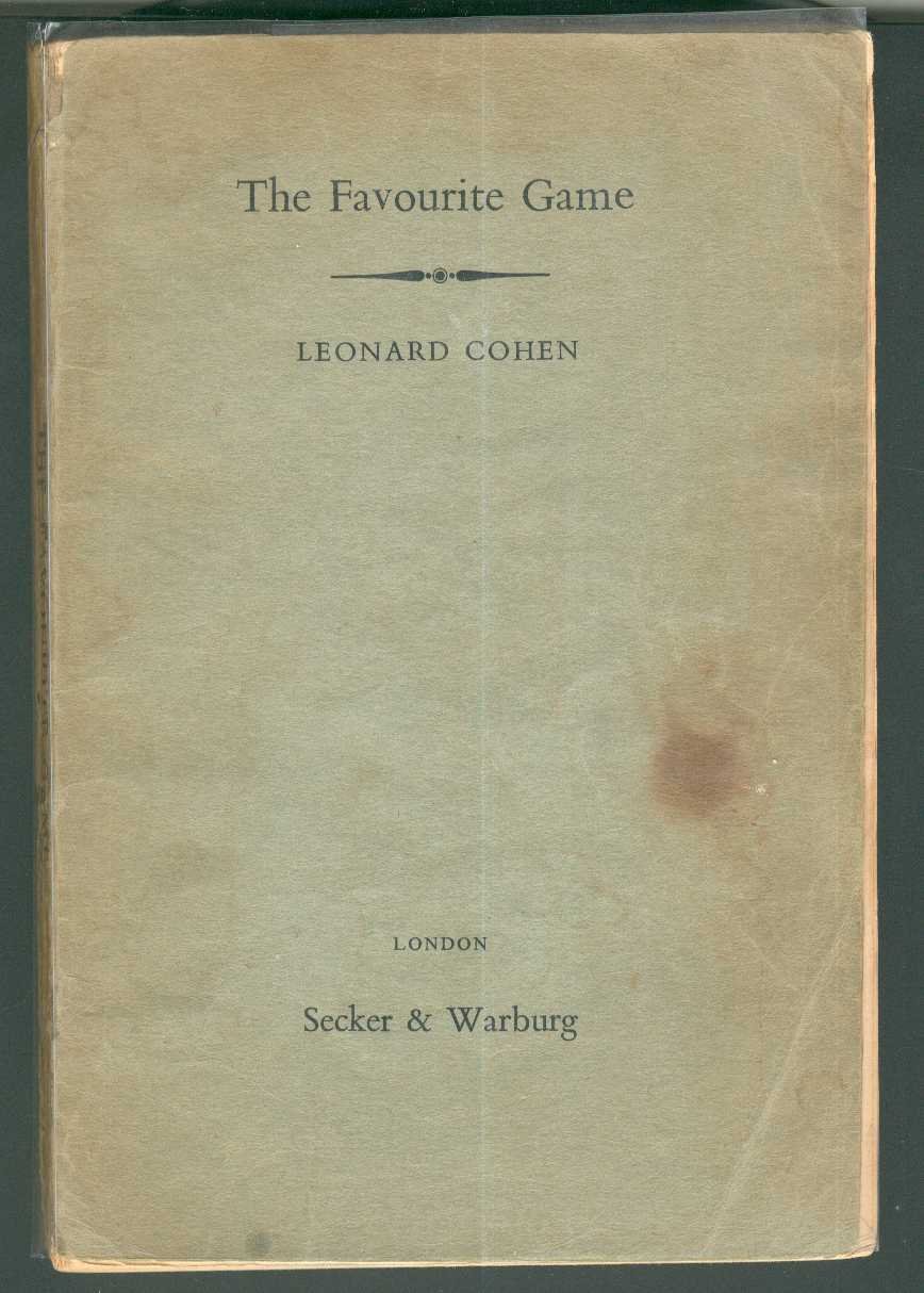 The Favourite Game. (PROOF COPY): Cohen, Leonard.: Amazon.com: Books