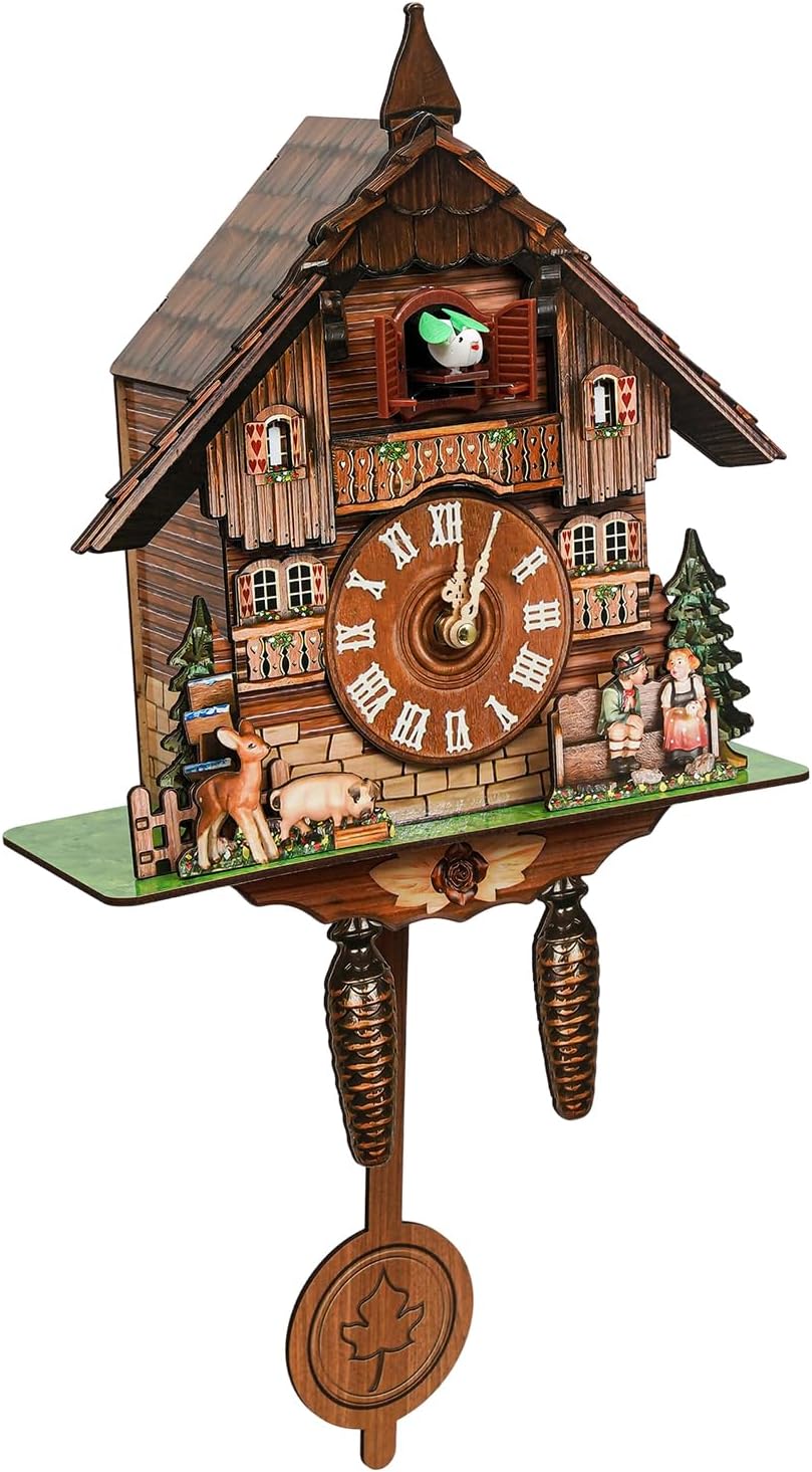 Amazon.com: Cuckoo Wall Clock, Cuckoo Clock, Wall Mounted Wooden Cuckoo ...