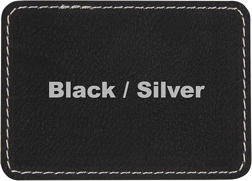 Amazon.com: 3""x2"" Rectangle Blank Laserable Leatherette Hat Patches ...