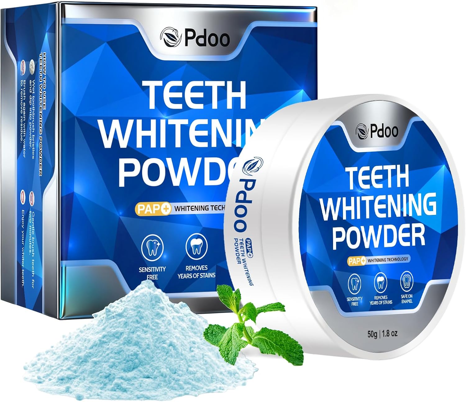 Teeth Whitening Powder PAP+ 50g - Effective Teeth Whitening - Enamel ...