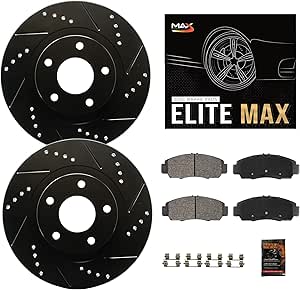 Max Advanced Brakes Front Brake Kit Compatible With 2007-2018 Chevy Silverado 1500 Suburban 1500 ...