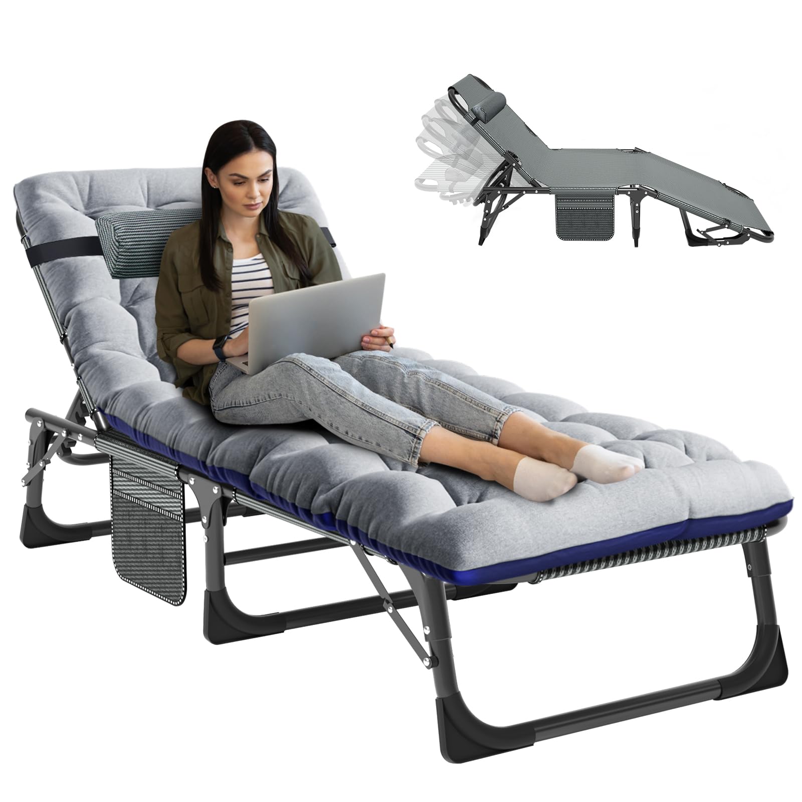 ZIKEBTUY Folding Z Bed Guest Bed, Foldable Bed 190 x 68 x 28 CM Folding ...