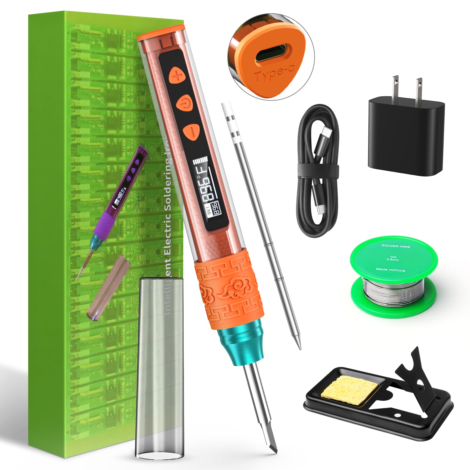 Amazon.com: Soldering Iron Kit, Soldering Gun with OLED Digital Display ...