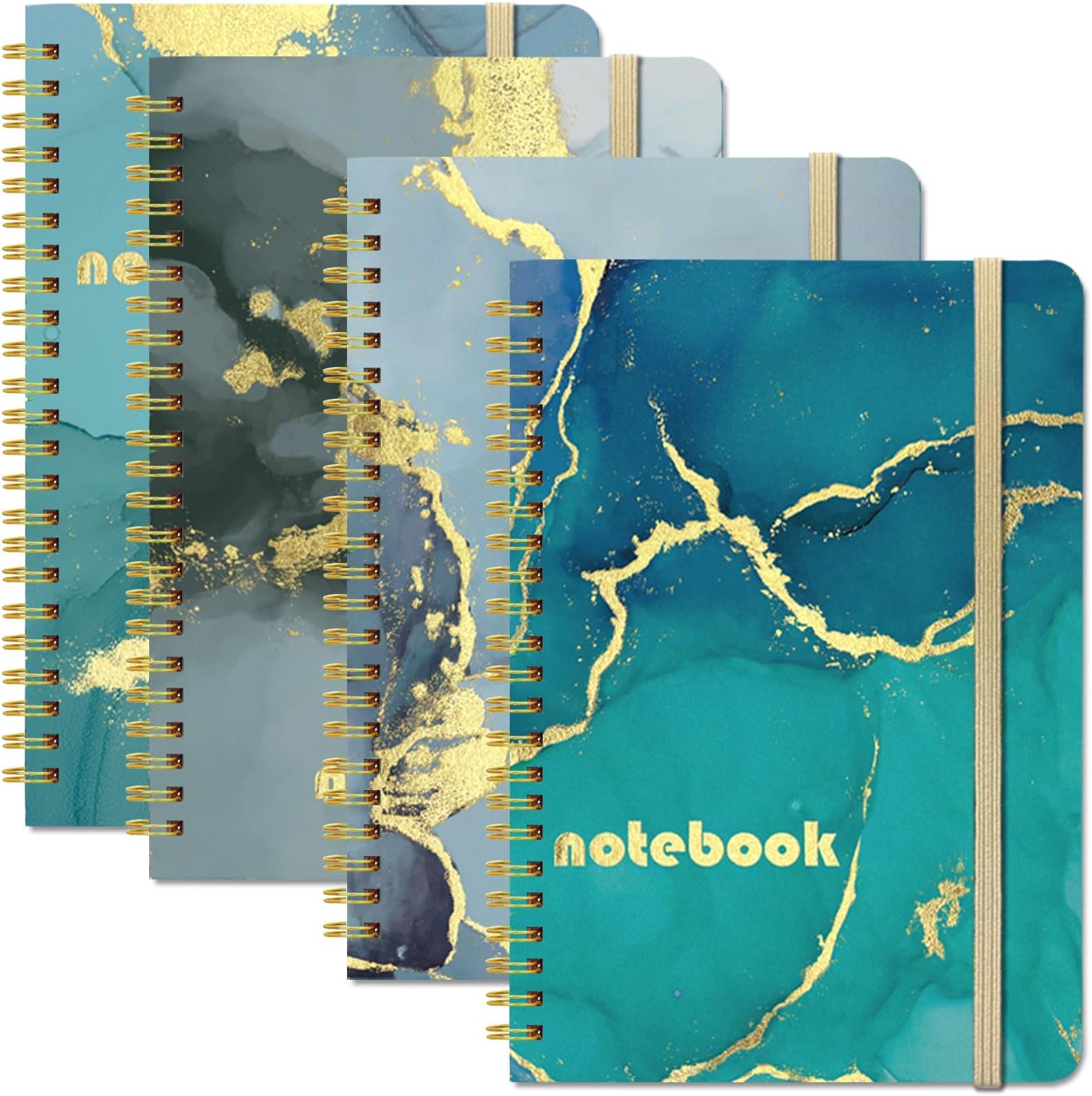 Amazon.com : Paper Junkie 6 Pack 5x7 Spiral Notebooks with Pocket ...