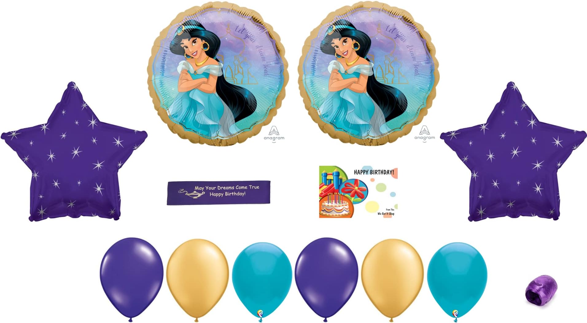 Amazon.com: Instaballoons Jasmine Once Upon A Time Mylar Party Foil ...