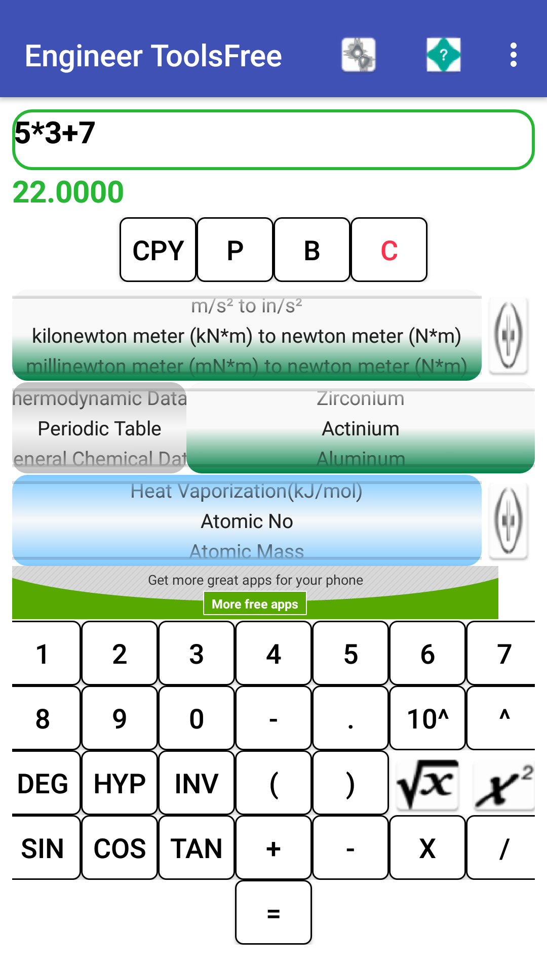 Engineer General Tools,unit conversions,sci-calculator Free - App on Amazon Appstore