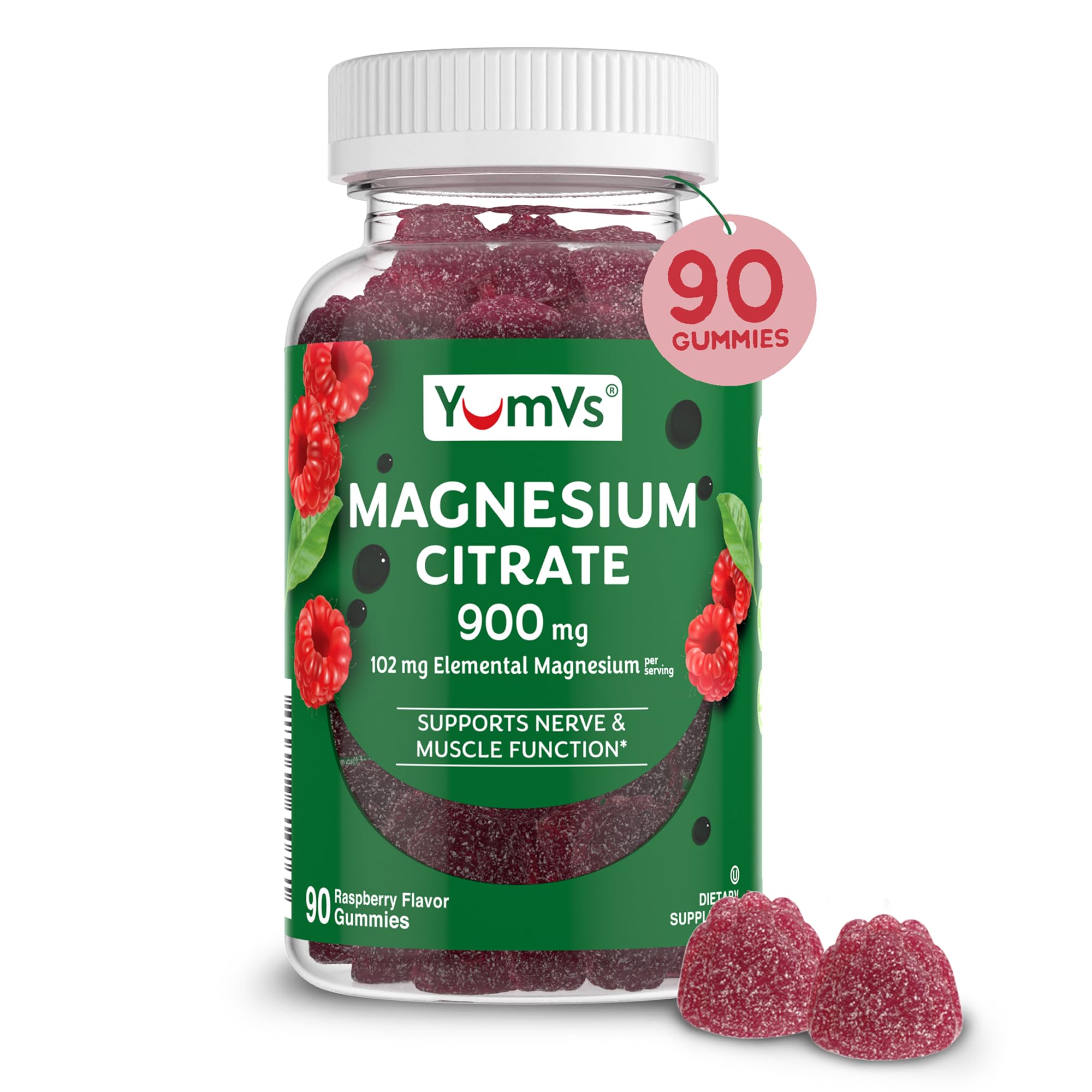 Yum Vs Magnesium Citrate Gummies 900mg Highly Absorbable Magnesium ...