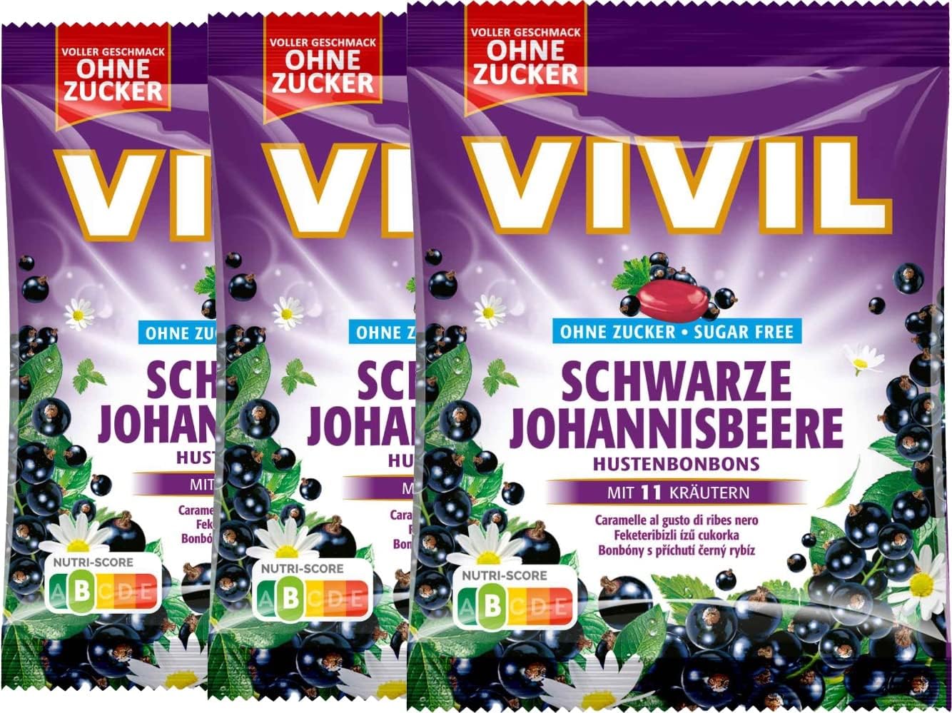 Amazon.com: VIVIL Blackcurrant Cough Drops Sugar Free with Vitamin C ...