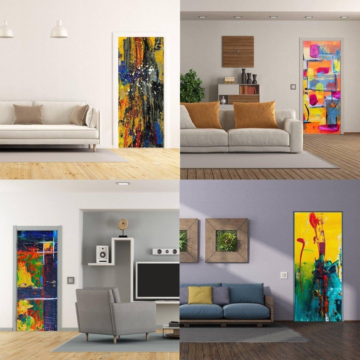 Amazon.com: 3D Abstract Transformation Door Wrap Kit - Wall Decal ...
