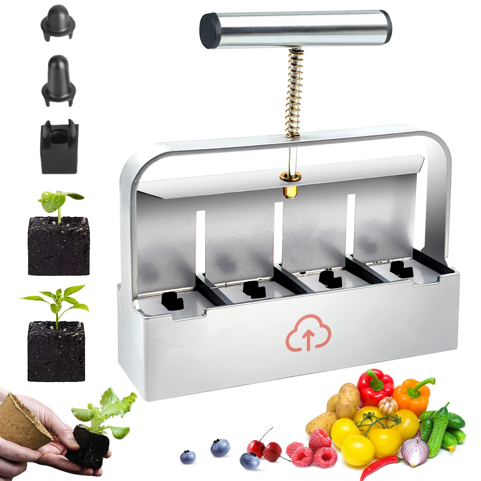 Buy Genuine Soil Blocker, Soil Block Maker, Manual Quad Soil Blocker ...