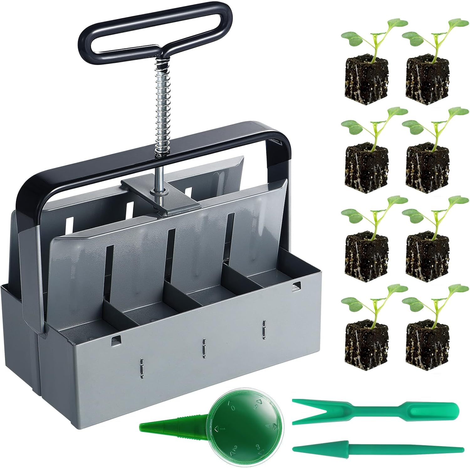 Coolty Hand Held Soil Blocker 2" Soil Block Maker for Outdoor Garden ...
