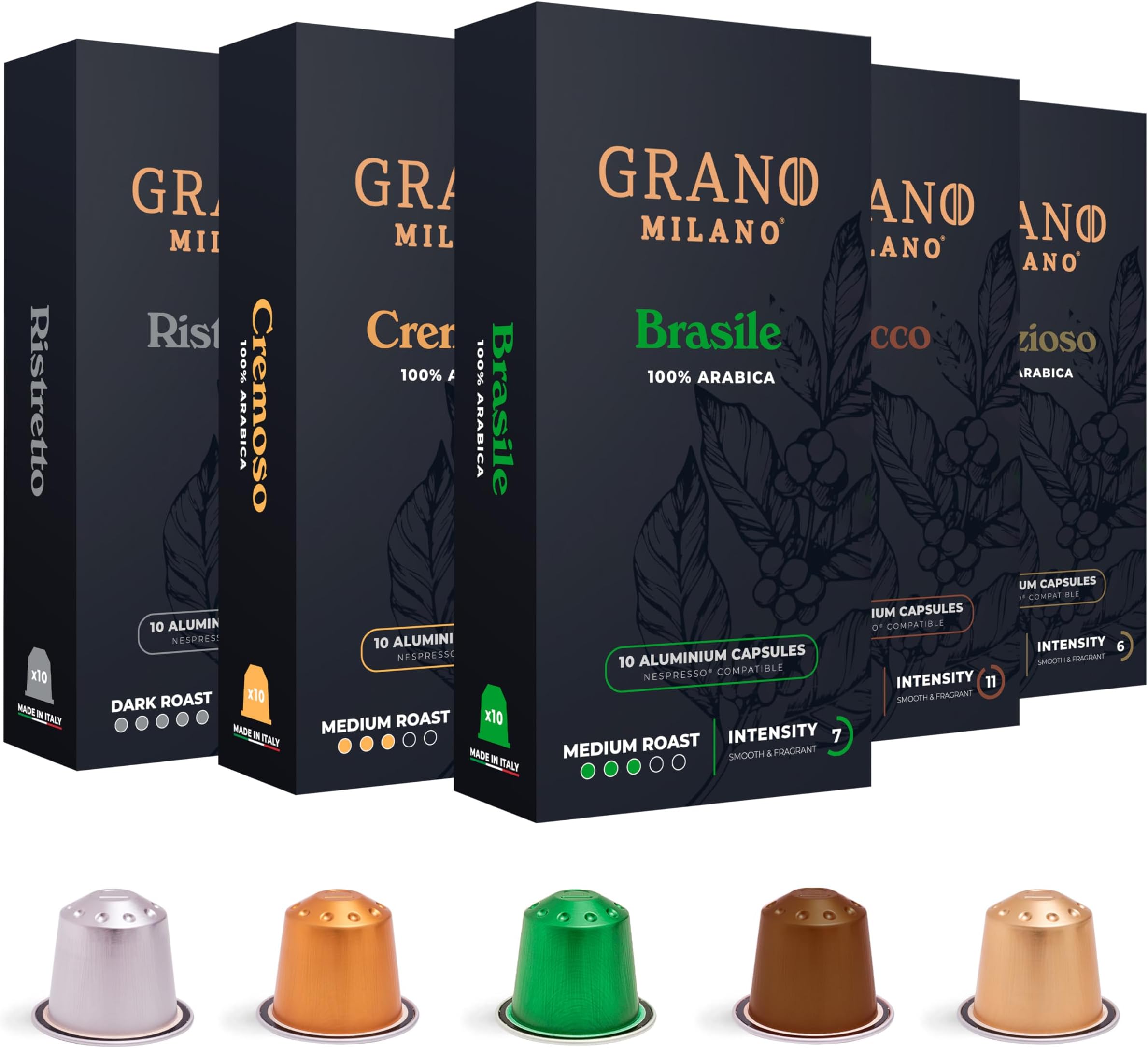 Amazon.com: Gran Caffè Garibaldi Nespresso* compatible capsules ...