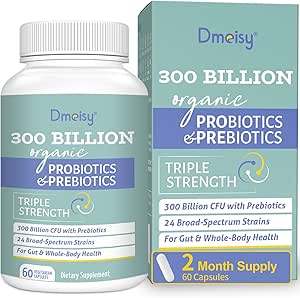 Amazon.com: 300 Billion CFU 24 Strains Probiotics with 15 Organic Herbs ...