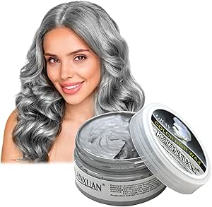 Hair Color Wax,Temporary Grey Hair Dye,Unisex Hair Colour Instant ...