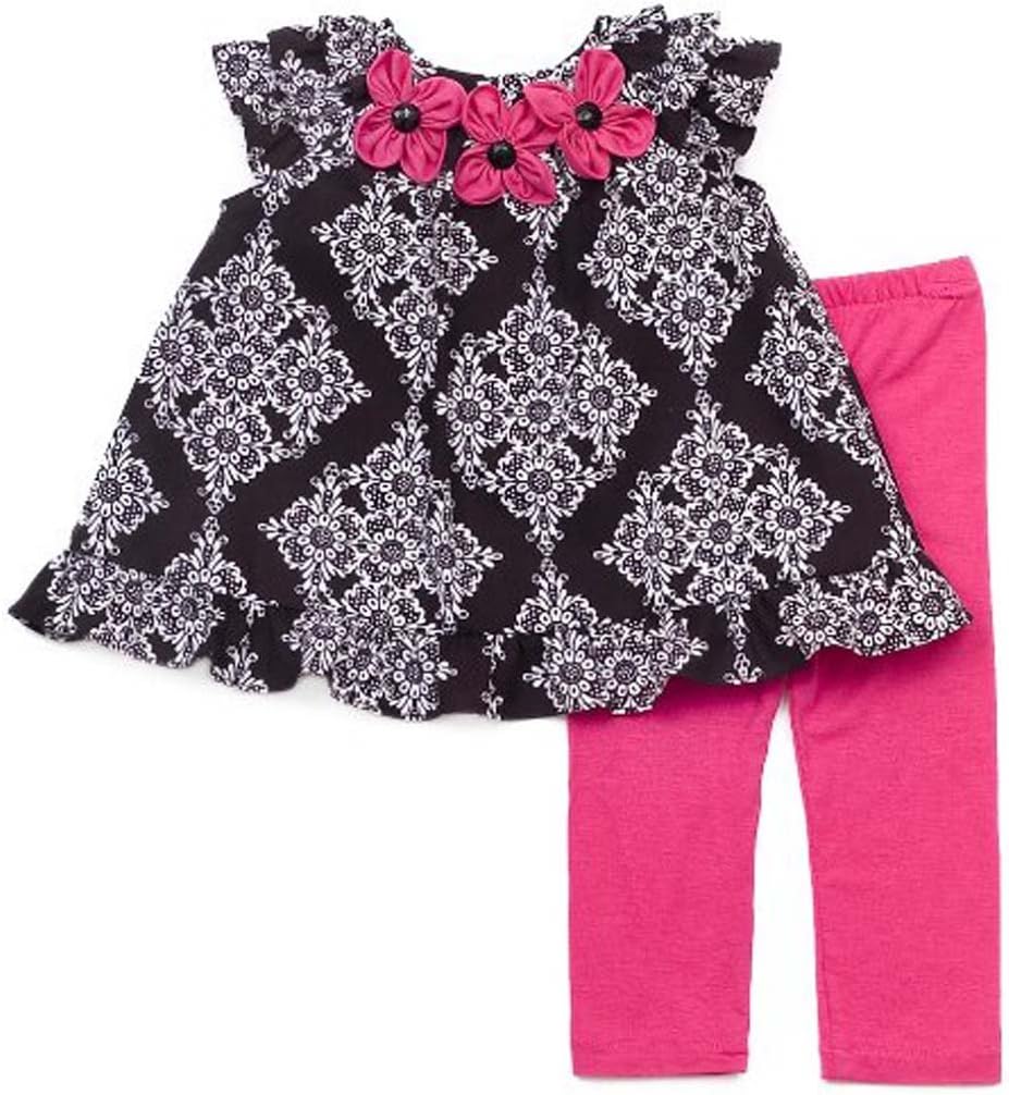 Amazon.com: Rare Editions Baby-girls Infant Floral Print Knit Legging ...