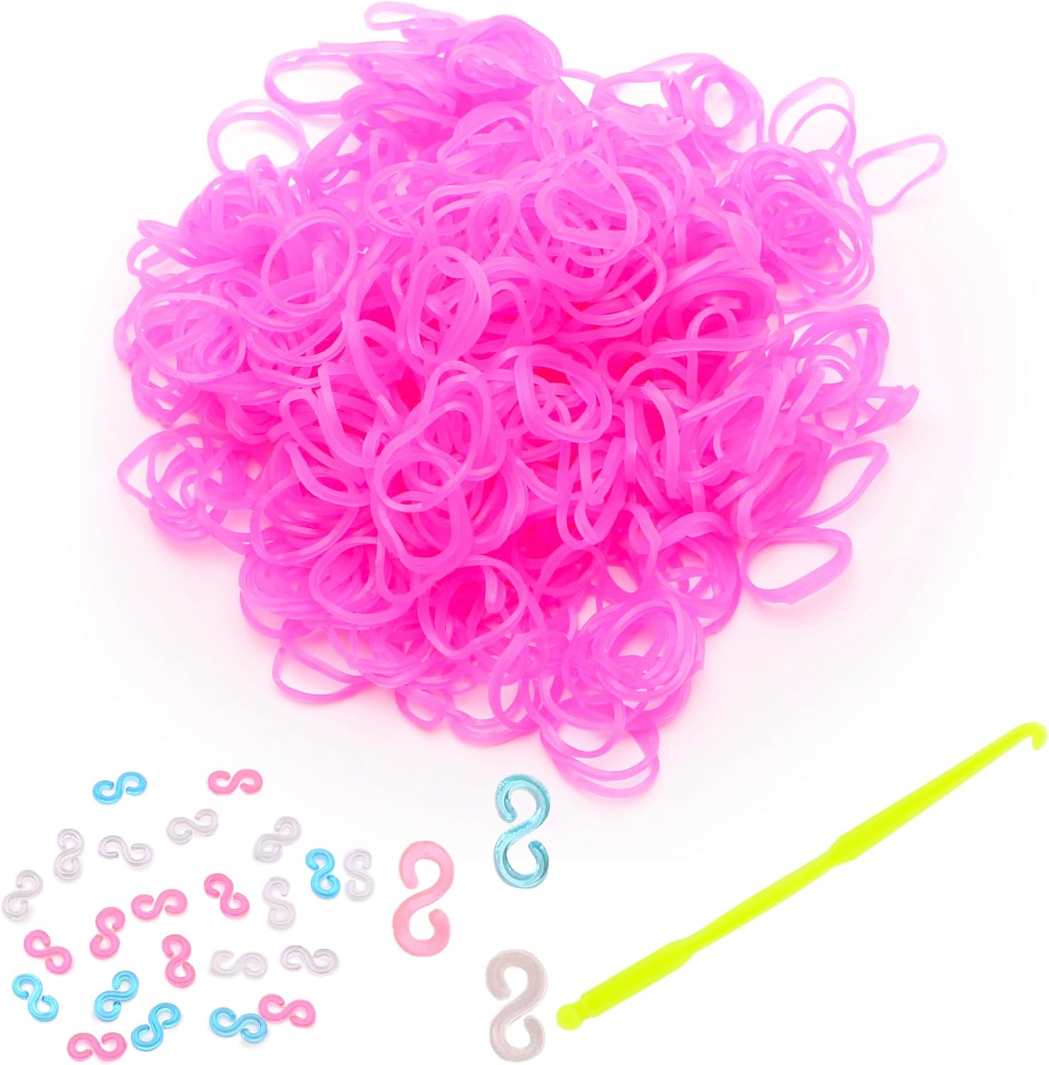 Amazon.com: Toyland® Loom Band Refill Pack - 600 Neon Loom Bands with ...