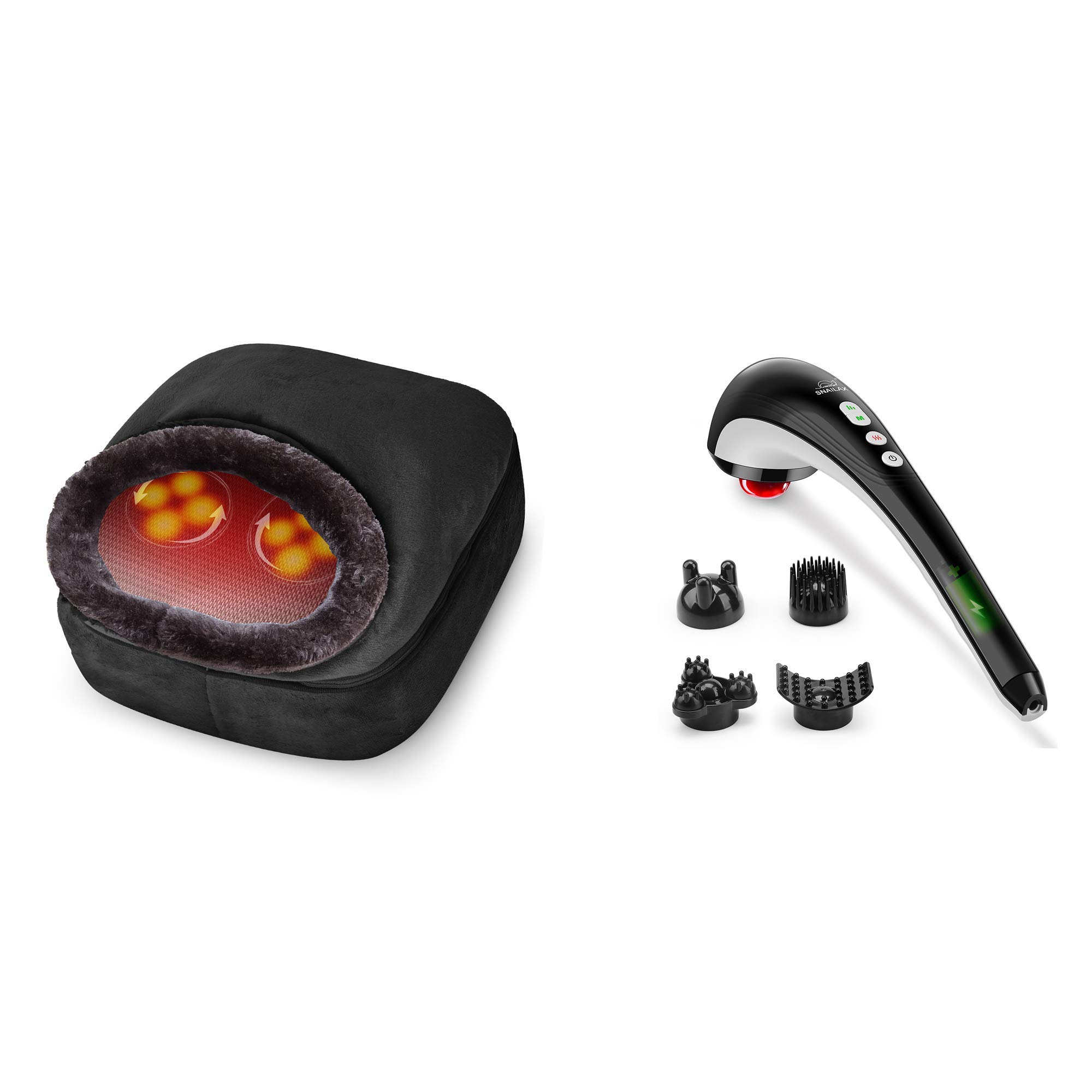 Amazon.com: Snailax 2-in-1 Shiatsu Foot and Back Massager Handheld ...