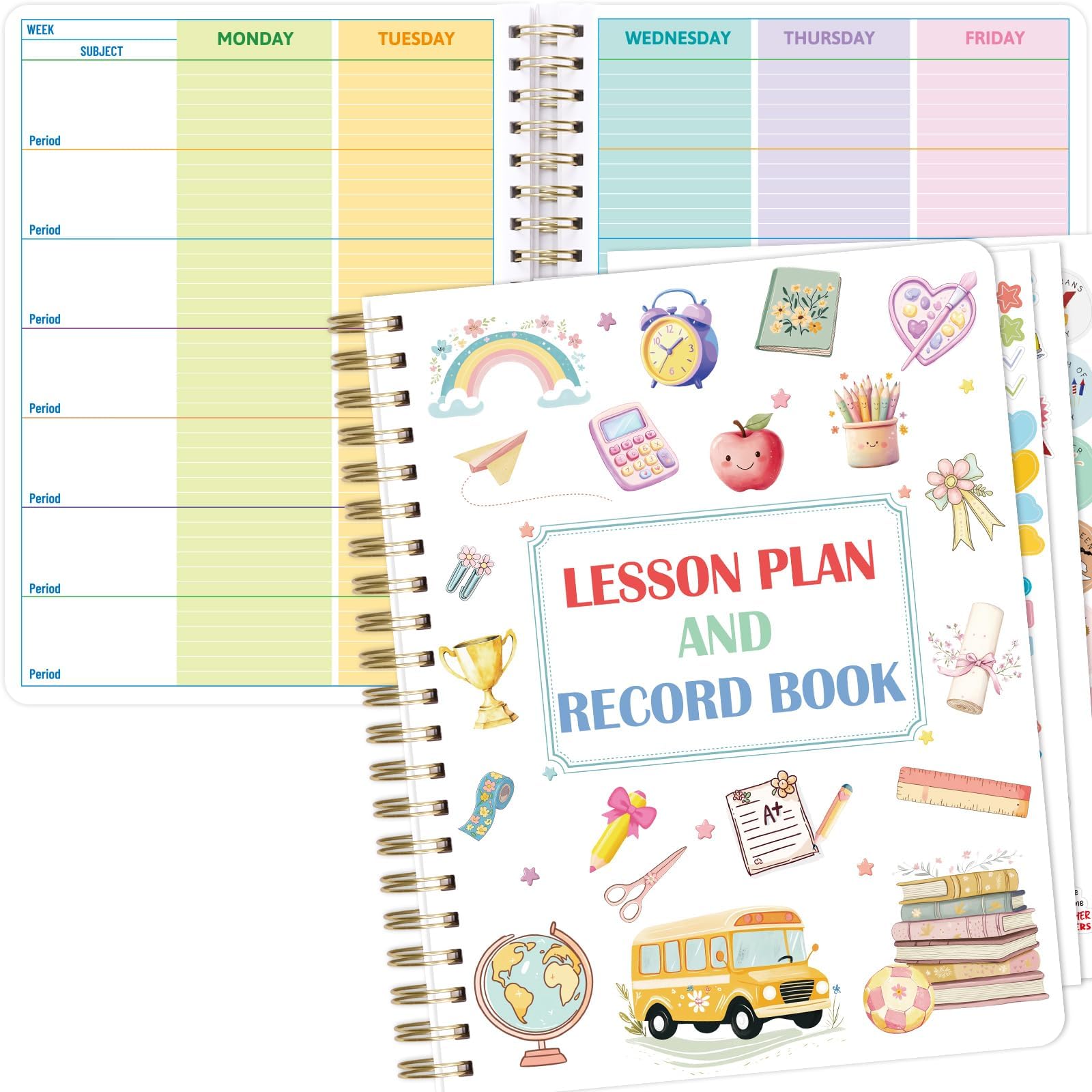 Amazon.com : Undated Teacher Planner Lesson Plan and Record Book 8.5x11 ...