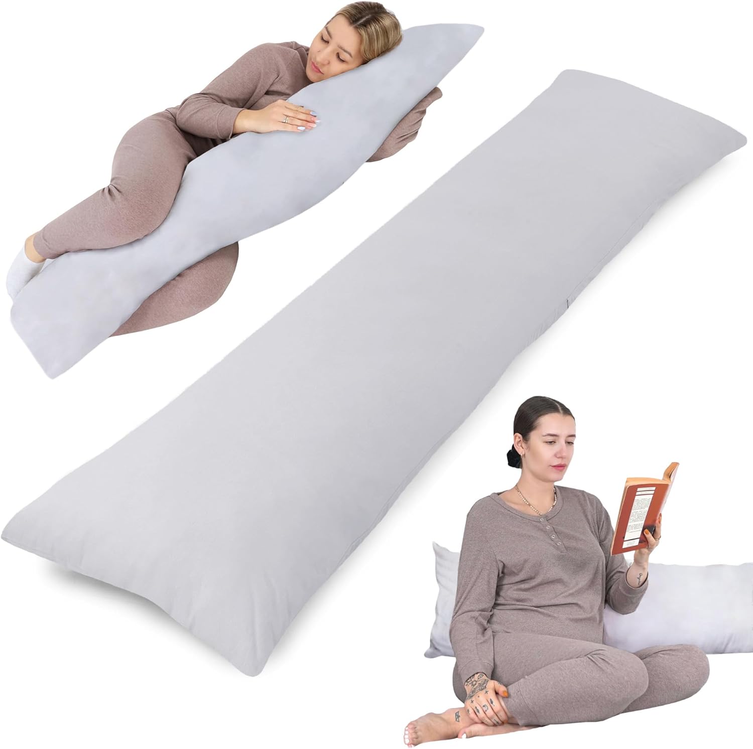 Totsy Baby Coussin de Grossesse pour Dormir 145 cm – traversin Plat ou ...