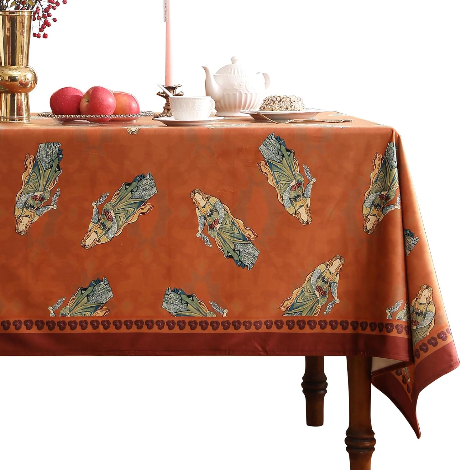 Amazon.com: patdrea Designer Yellow Tablecloth for Rectangle Tables ...