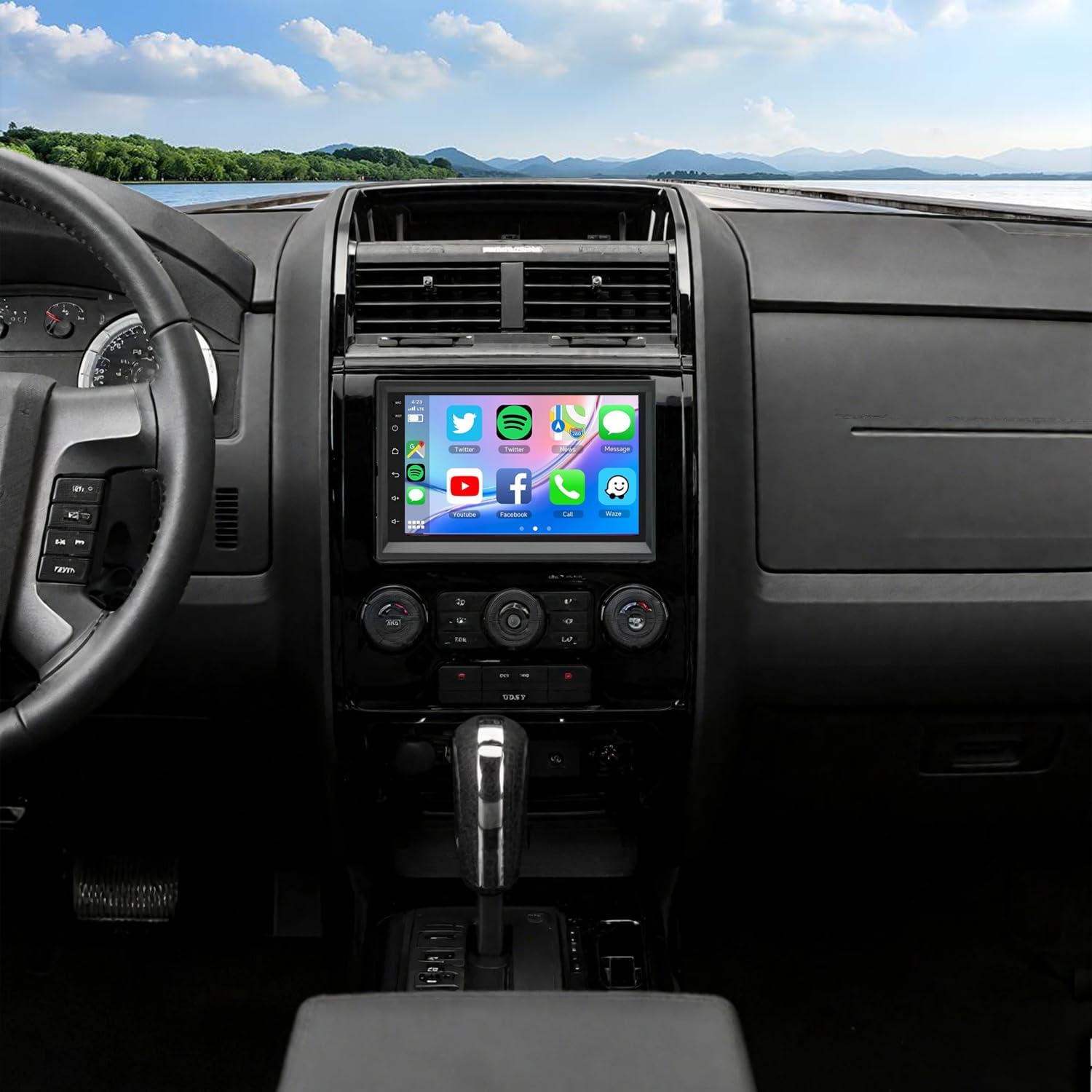 2+32GB Android 15 Car Stereo Radio for Ford Escape 2008-2012 High ...